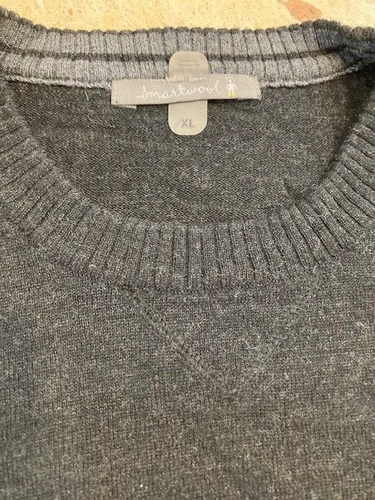 Smartwool Mens Merino Wool Blend Crewneck Pullover Sweater Black ...