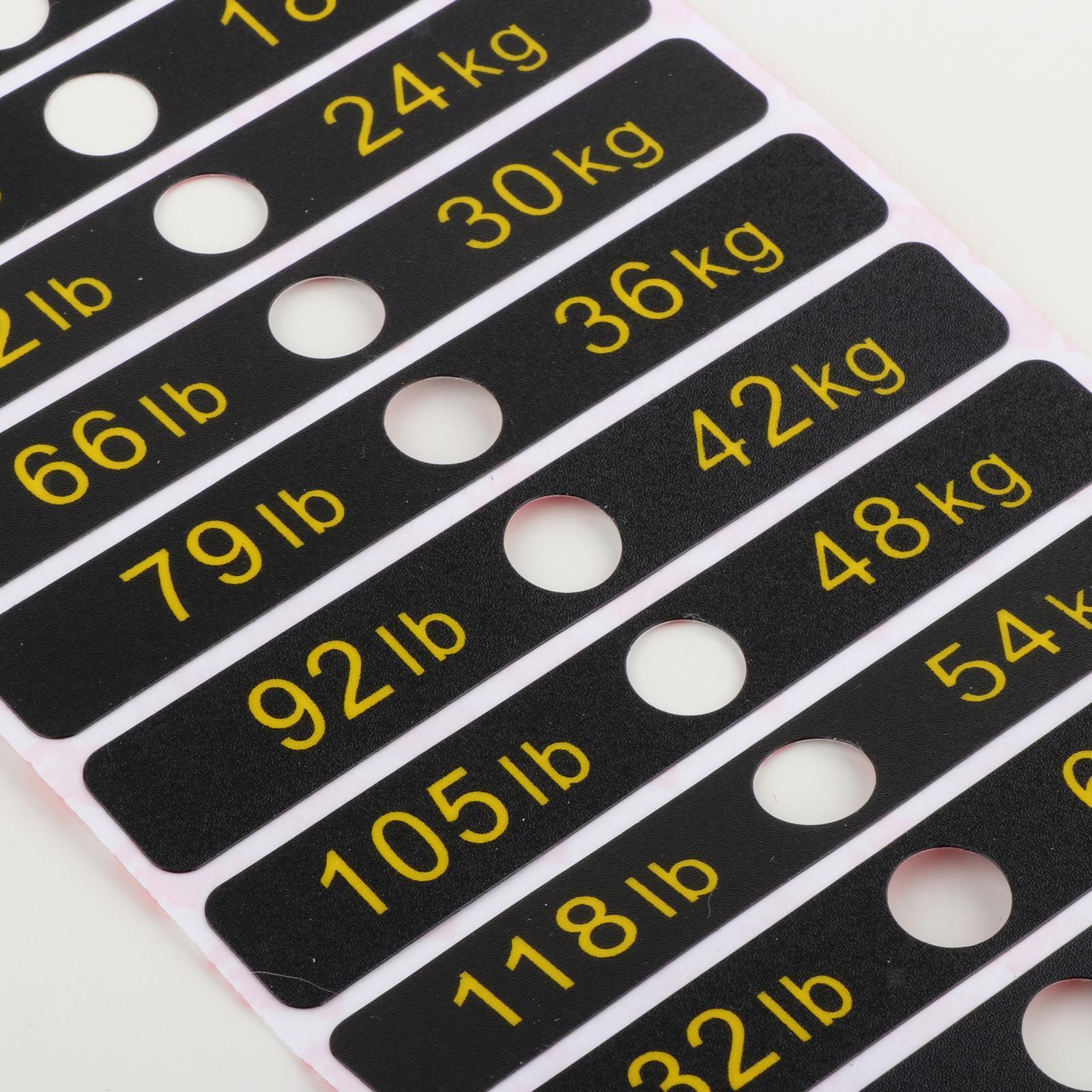 Weight Stack Labels Weight Number Stickers 13-198lbs Weight Block Label ...