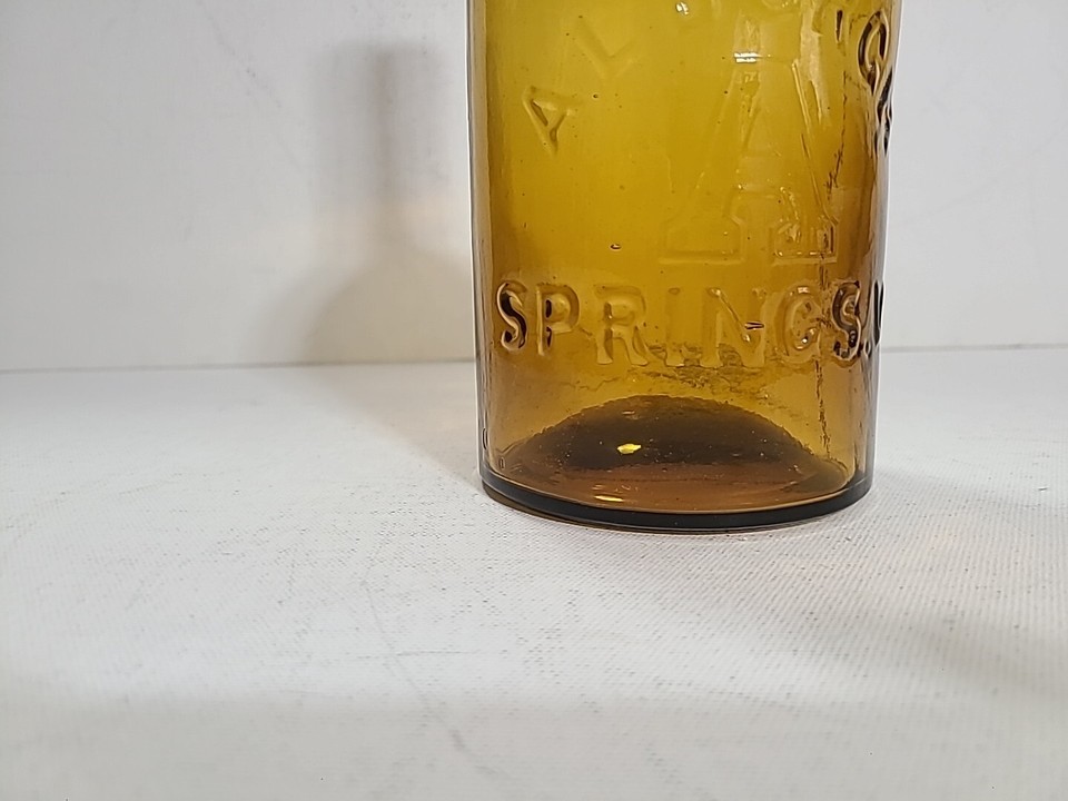 Rare Mineral Water Bottle - ALBURGH SPRINGS. VT. Honey Amber Quart | eBay