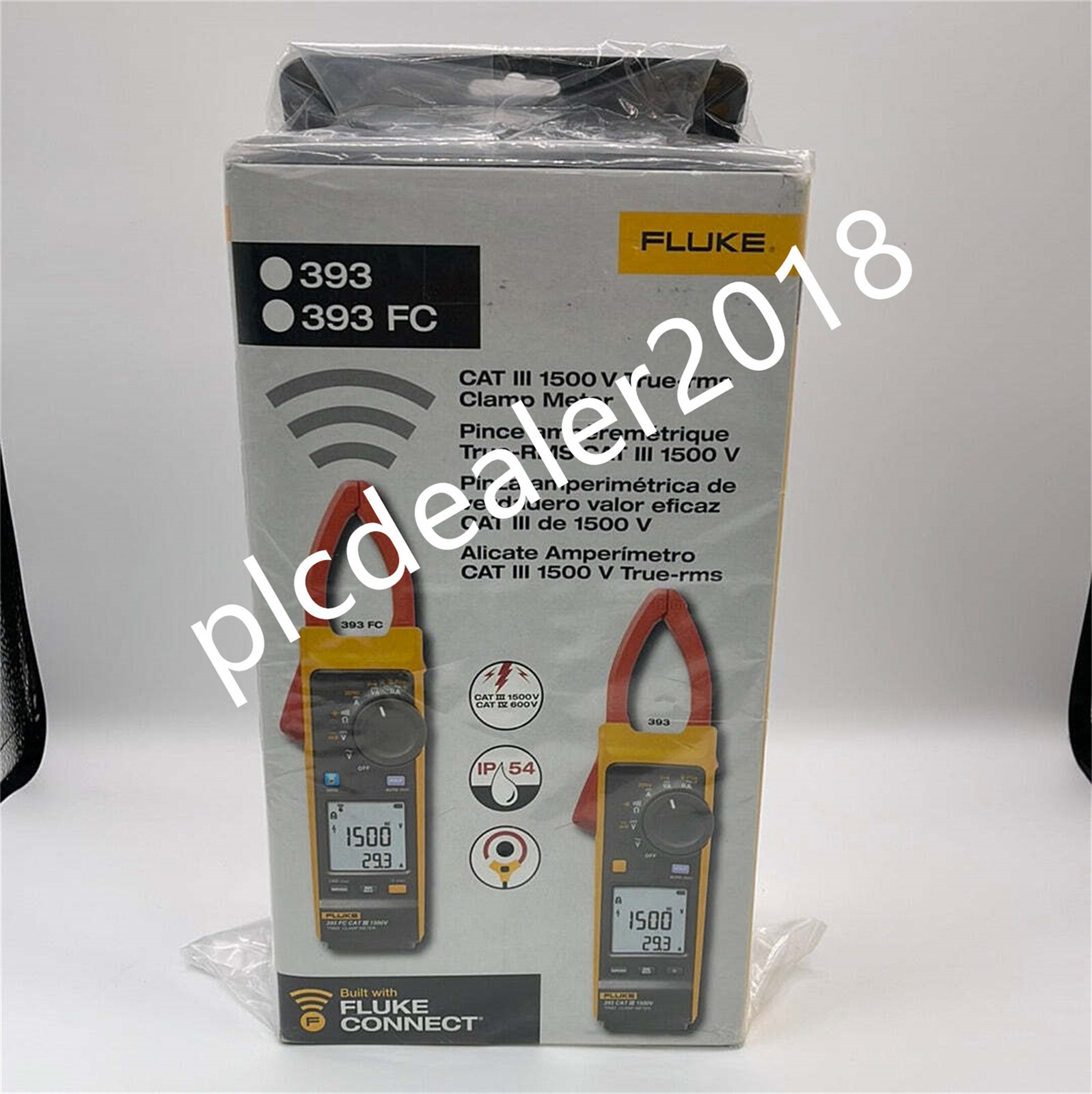 Fluke 393 FC CAT III 1500 V True RMS Clamp Meter With iFlex DC Power ...