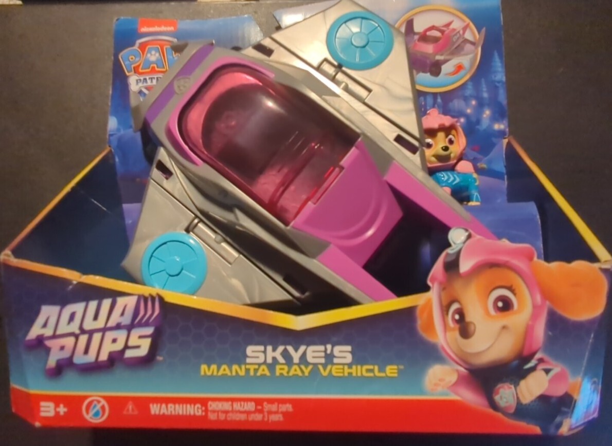 Paw Patrol Aqua Pups Skye's Manta Ray Vehicle & Figure Play-set Toy NEW ...