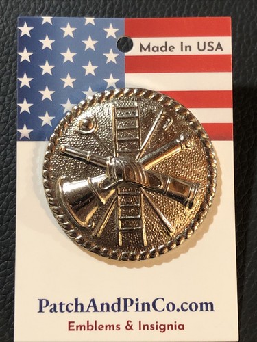 Ladder Scramble Fire Dept Hat Badge Firefighter Silver Emblem Smith ...