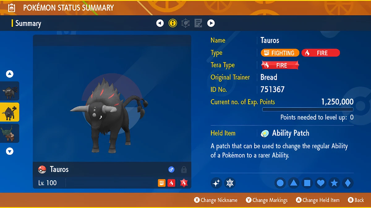 Pokemon Tauros Shiny