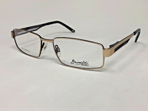 GRIMALDI ROMA 2141 GL2 Eyeglasses Frame 54-20-140 Gold/Brown Matte MO28 ...