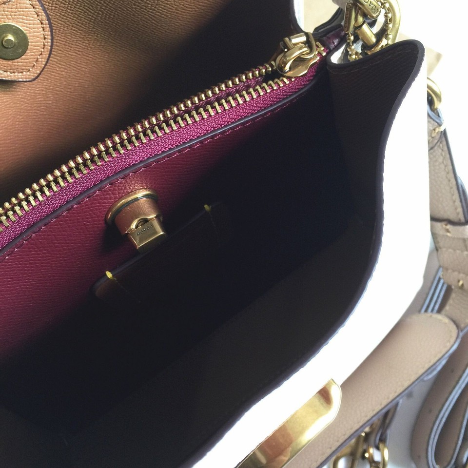 Coach Bag C3766 Willow Bucket Bag Shoulder Bag Leather Colorblock ...