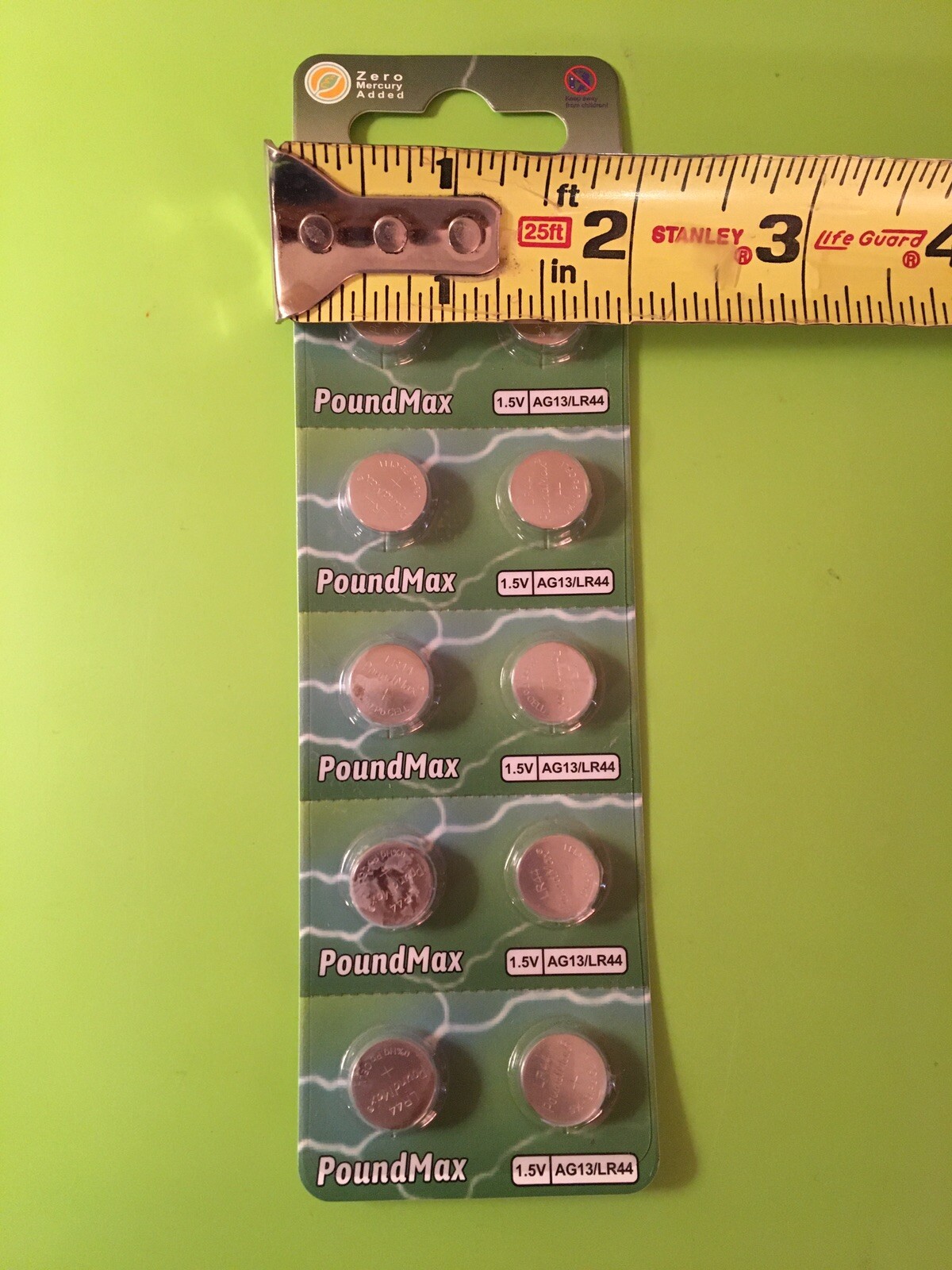 10 LR44 disc batteries 1.5 V button cell batteries AG13/LR44 alkaline ...