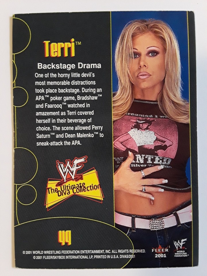 2001 Fleer WWF Ultimate Divas Terri Runnels #49 Wrestling Card | eBay