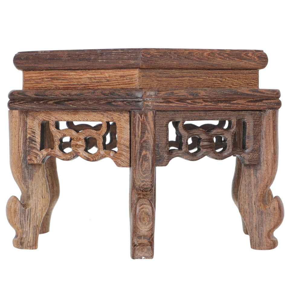 wood display wood vase display stand Plant Display Rack Wood Plant ...