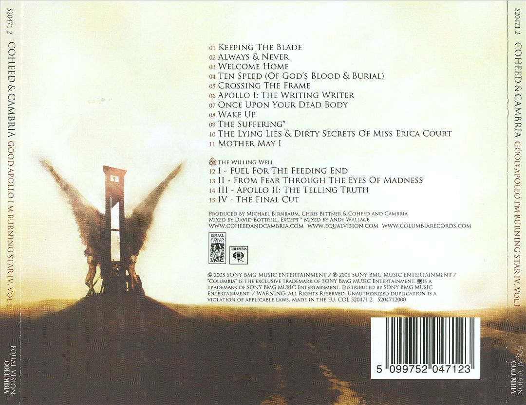 COHEED & CAMBRIA GOOD APOLLO I'M BURNING STAR IV, VOL. 1: FROM FEAR ...