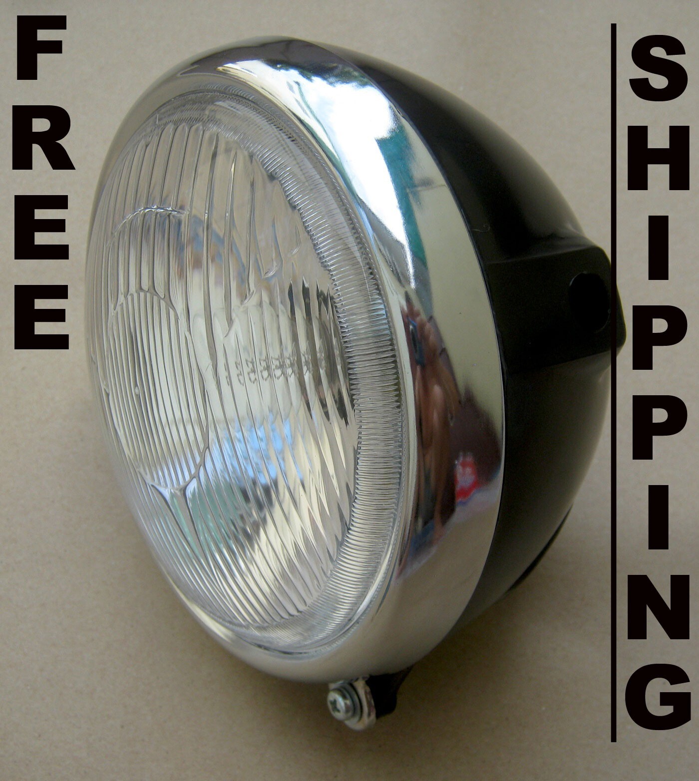 6" HONDA CB100 CB125 CL100 CL125 XL100 HEADLIGHT & CASE & SOCKET - FREE ...