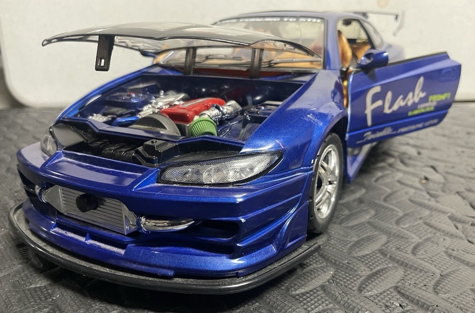 Nissan Silvia Blue 1:10 MaxTech RC, No Remote | eBay
