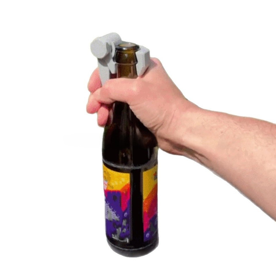 Portable Single Hand Bottle Opener for Outdoor Events Bars Camping Gray ...