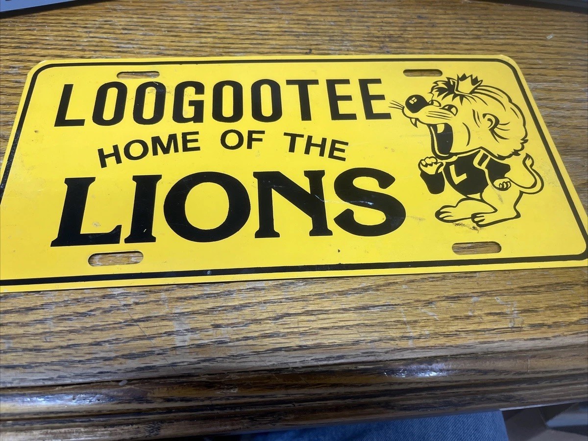 Vintage Loogootee Indiana Lions Aluminum License Plate Martin County | eBay