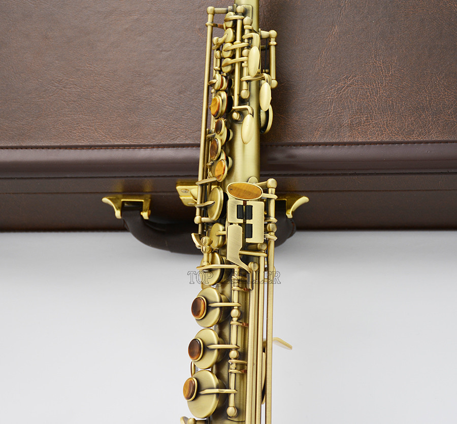 Customized Professional Antique VI Soprano Bb Saxophone Straight Sax ...