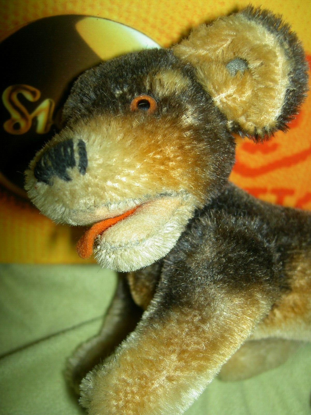 RARE vintage 1952-61 Steiff JOINTED Dachshund dog, Beppo button-in-ear ...