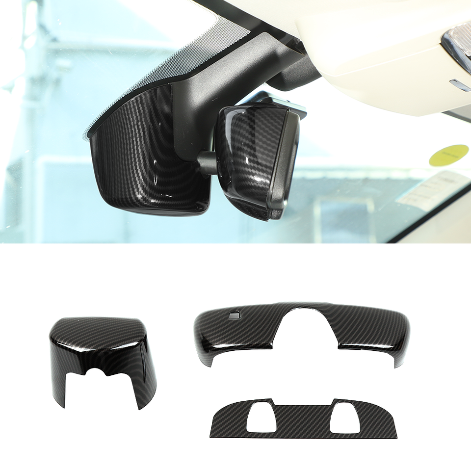 Carbon Fiber Front Interior Rearview Mirror Cover Trim For Dodge ...