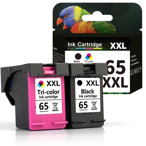 XXL 65XL Ink Cartridges Replacement for HP Ink 65 XL Black Color Combo ...