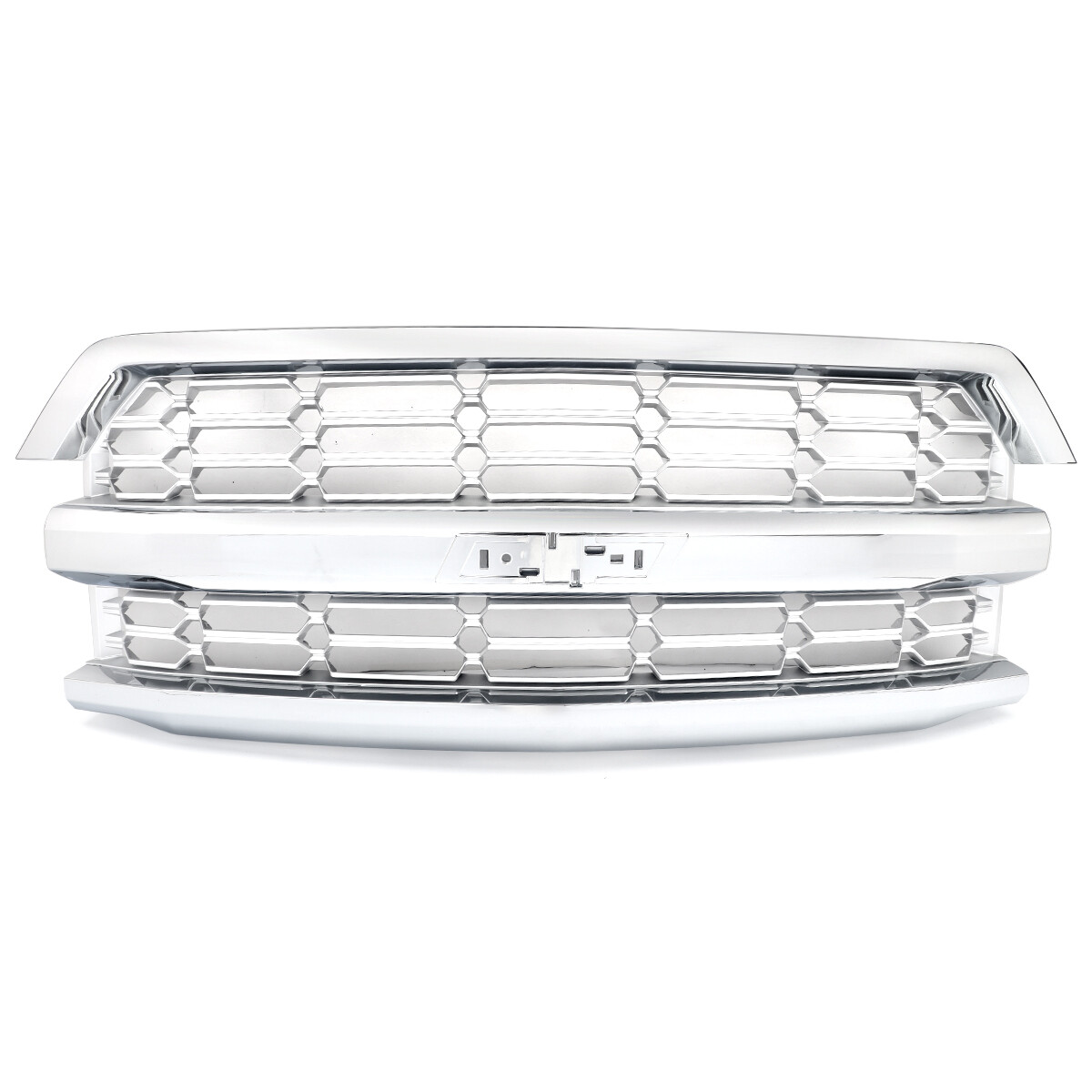 For Chevrolet Silverado 1500 2016-2018 Front Upper Bumper Grille Chrome ...