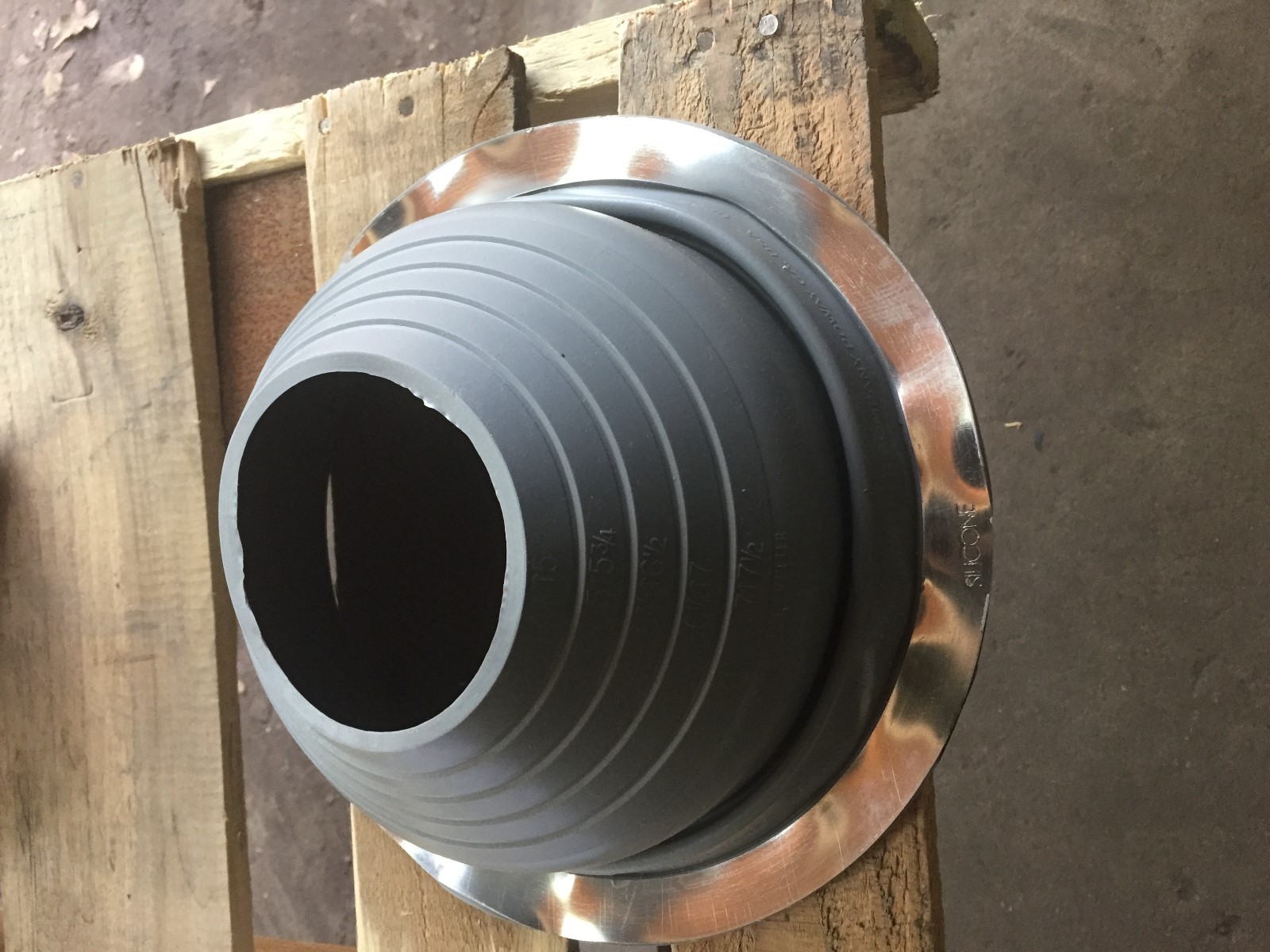 2 Boots#5 HIGHT TEMP Metal Roofing Pipe Boot Flashing, 4" to 7" Pipes ...