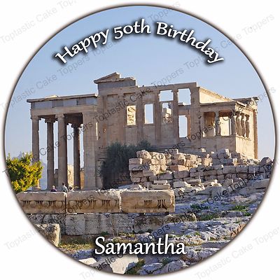 Personalised Acropolis Greece Athens Erechtheion Temple Edible Icing ...