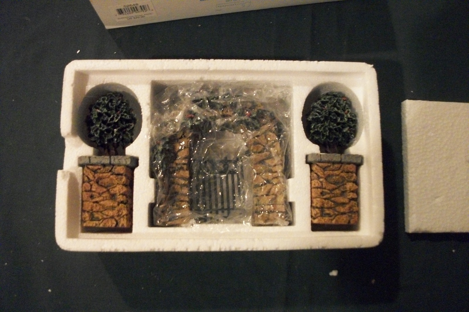 Department 56 Stone Corner Posts with Holly Tree and Stone Archway | eBay