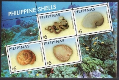 Philippines #2957 SEA SHELLS Souv. Sheet (Mint, Never Hinged) cv$6.00 ...