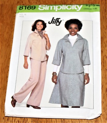 Simplicity: PATTERN #8169 MISSES SKIRT, PANTS & TOP -Size 16 - Vintage ...