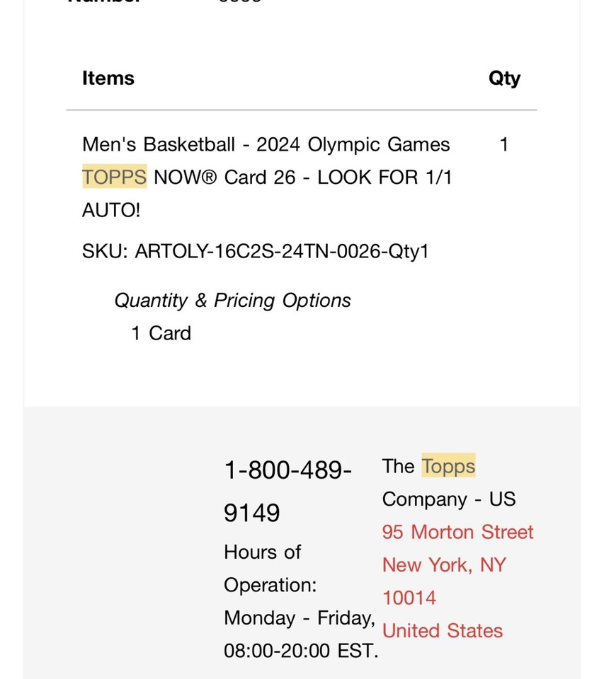 Olympic Basketball TOPPS NOW Card Pack UNOPENED Possible 1/1 Triple ...