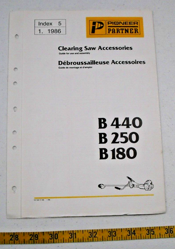 Vintage Pioneer Partner - B440/B250/B180 - Clearing Saw Acces. - 1986 ...