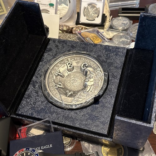 2021 Samoa Minted 1 kilo Silver Aztec Empire (w/Box & COA) 125/199 ...