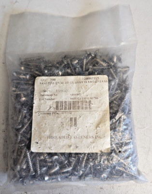 Bag of 500 18-8 Stainless Philips Oval Head 1" Threaded Fasteners | eBay