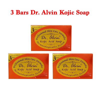 3 X Dr Alvin Kojic Acid Soap from Professional Skin Care Formula 100% ...