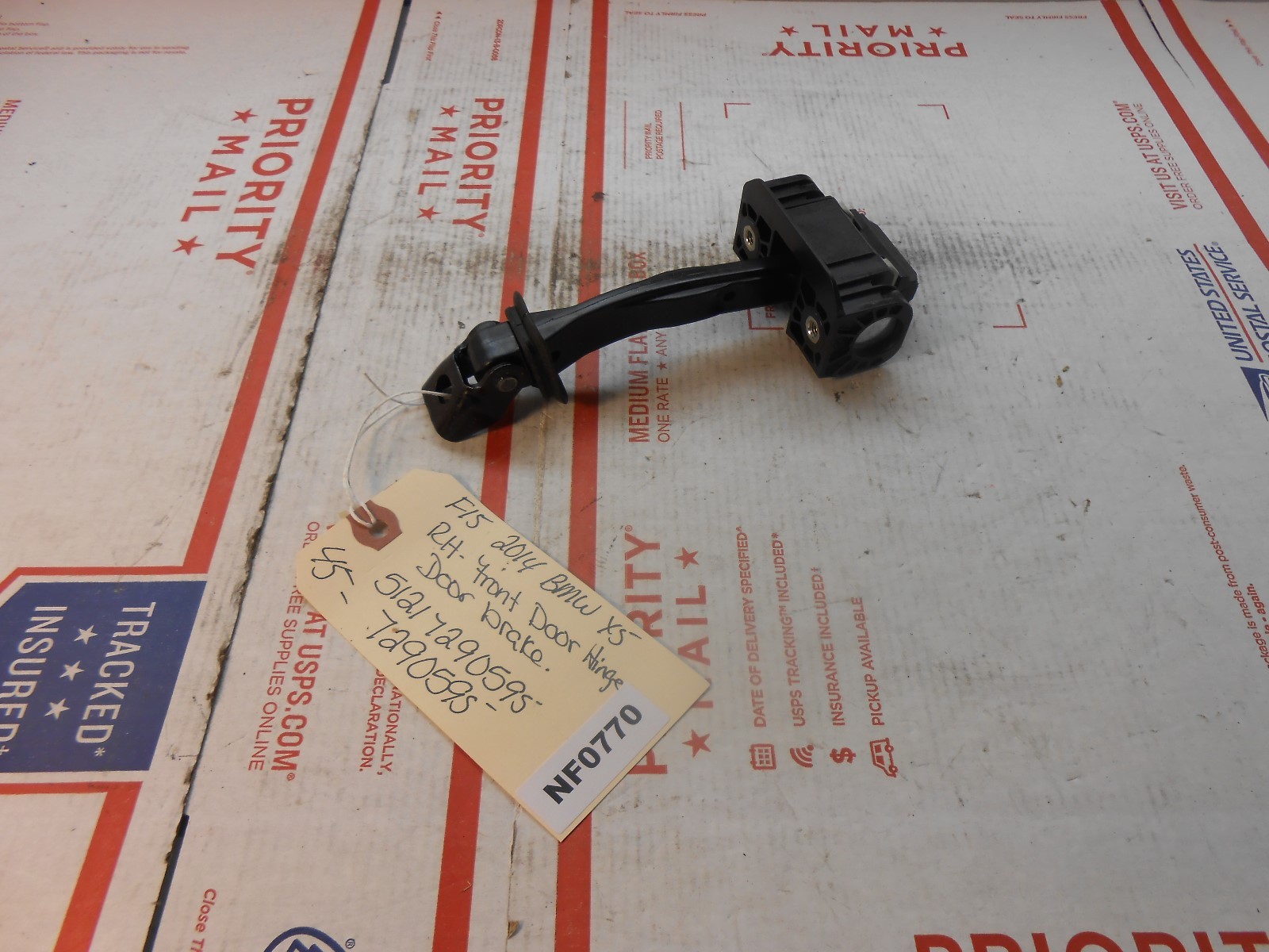 14 BMW X5 F15 RH front door hinge door brake 51217290595 7290595 NF0770 ...