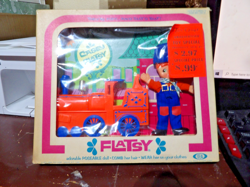 #8746 Vintage Ideal Casey Flatsy with Train in Frame | eBay