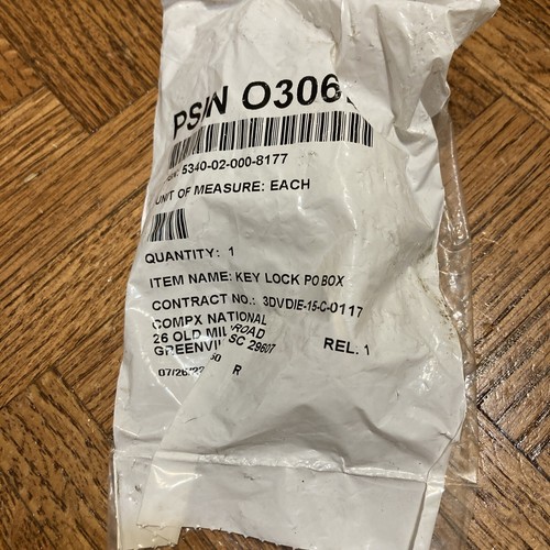 USPS Lock and Key New in package PSIN 0306B PSN 5340-02-000-8179 | eBay