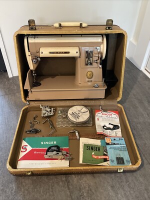 Classic SINGER 301A Sewing Machine w/ Case & Accessories, Untested No ...