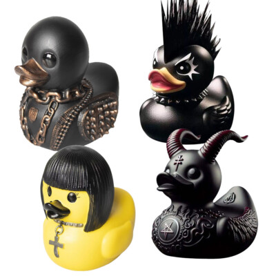 Dark Rubber Duck Rock Duck Satan Ducks Novelty Halloween Duck Home ...
