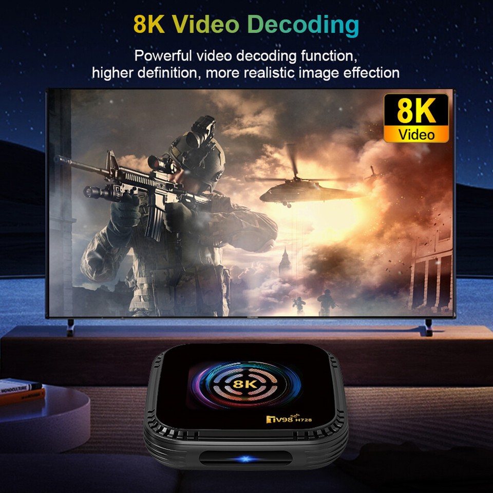 Android 14 Smart TV Box with Remote Media Player 4G 64G Set Top Box ...