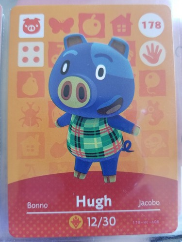 #178 Hugh Animal Crossing Amiibo Card Series 2 | eBay