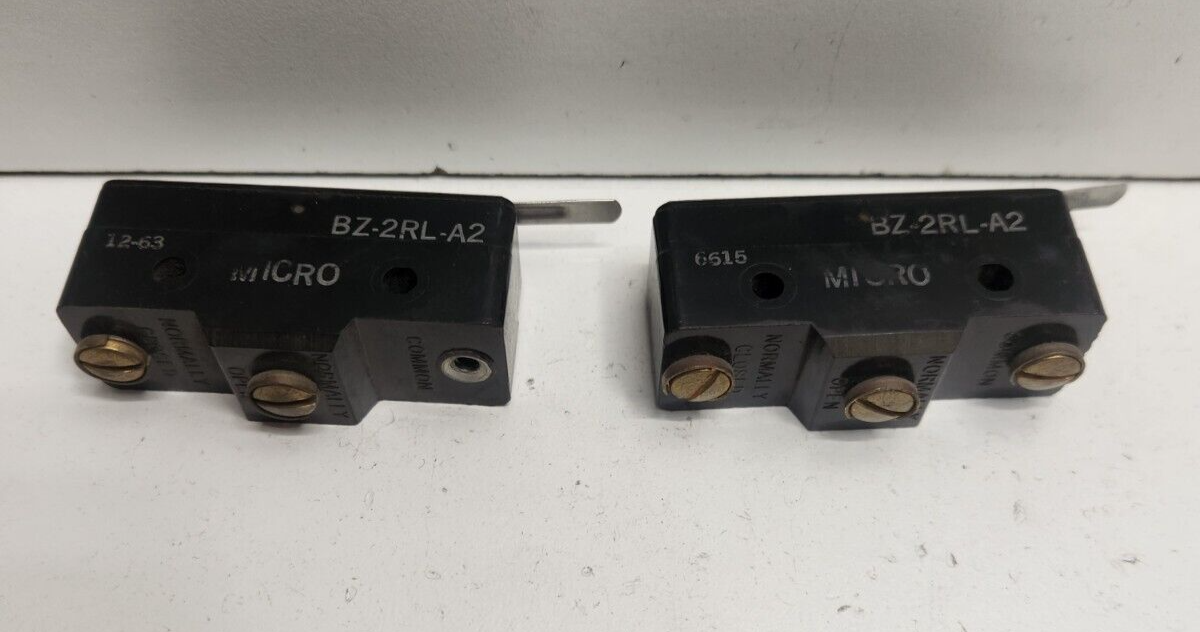 LOT OF 2 GUARANTEED! MICRO-SWITCH 15A 480V SPDT LIMIT SWITCHES BZ-2RL ...
