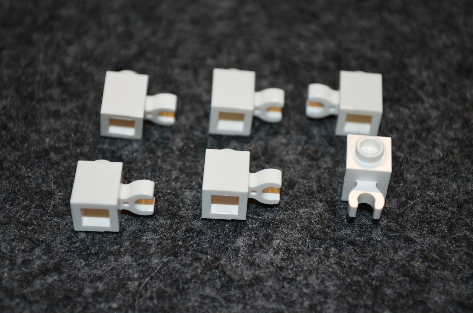 (6) 1x1 White Brick w/ Horizontal Clip Bricks ~ New Lego Parts | eBay
