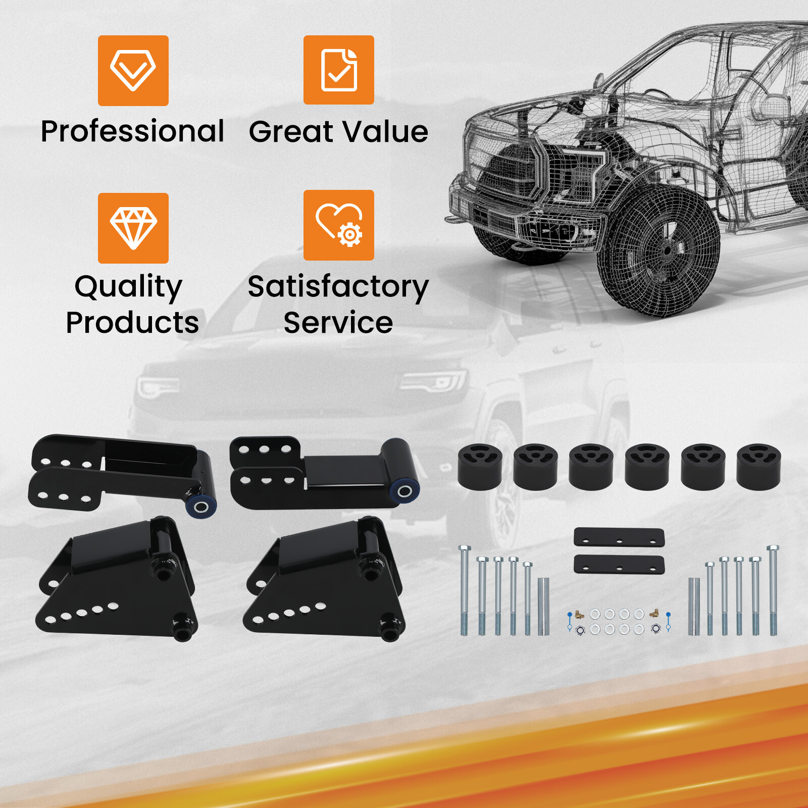 Body Lift Kit Front 2" Rear 2"-5" For Chevy Astro GMC Safari AWD 1996 ...
