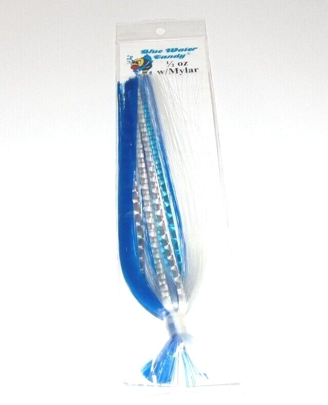 Blue Water Candy Fishing Lure 11257 Ballyhoo Rig 1/2 oz Blue And White ...