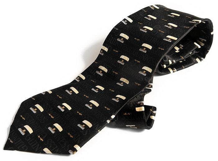 Silk Necktie Guinness Draught Beer Logo Black Men's N… - Gem