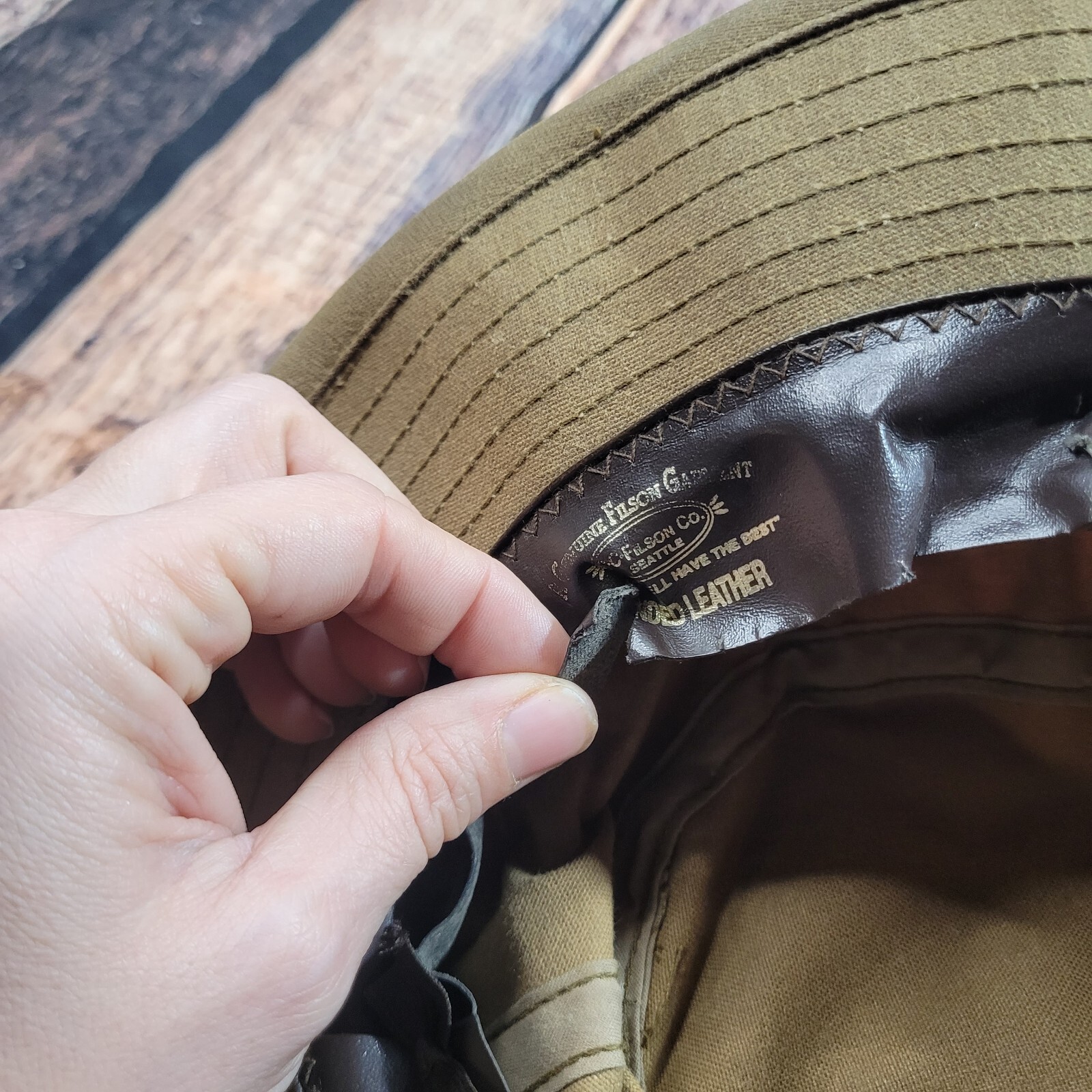 CC Filson Packer Hat Small Men Tin Cloth Waxed Cotton… - Gem