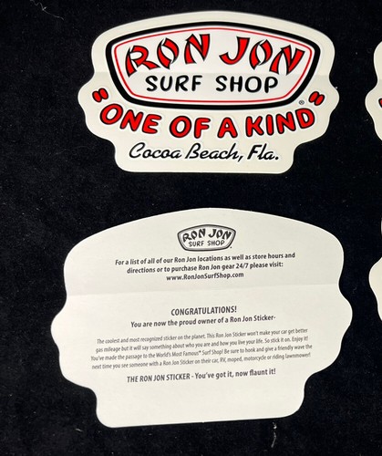 Ron Jon Surf Shop Cocoa Beach Florida Decal Bumper Sticker “One Of A ...