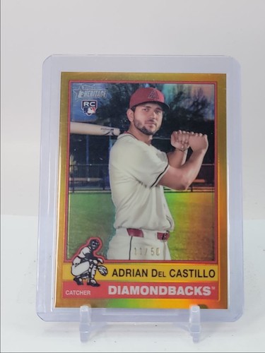 ADRIAN DEL CASTILLO 2025 TOPPS HERITAGE ROOKIE GOLD DIAMONDBACKS RC /50 ...
