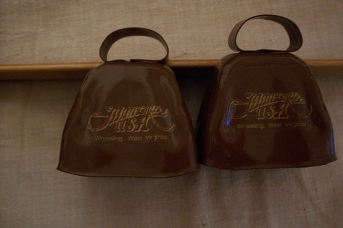 2 Vintage Jamboree Wheeling, West Virginia USA Cow or Sheep Metal Bell ...