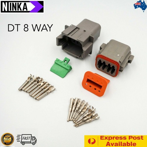 1 x Deutsch DT8 Series 8 Way Kit F Pin Electrical Connector Plug Male ...