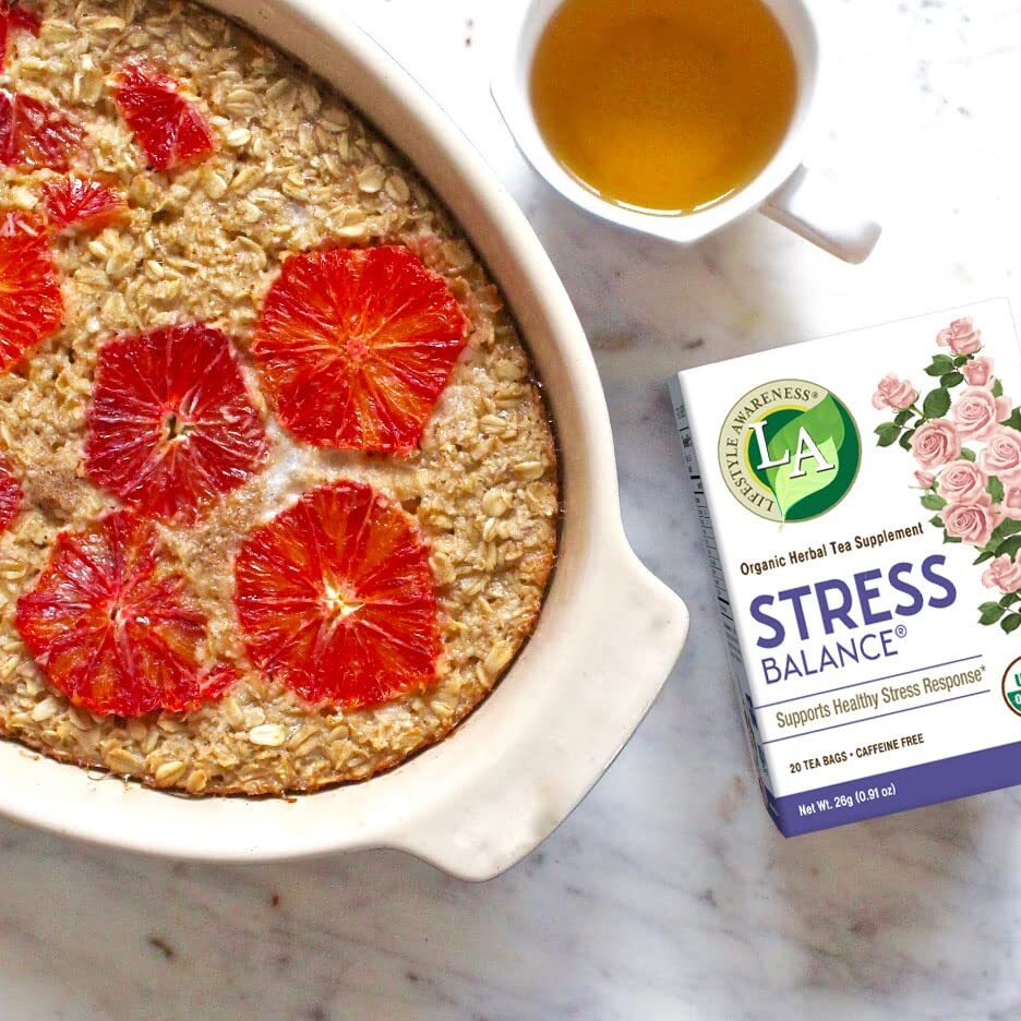 Stress Balance Tea with Calming Rose Petal, Caffeine Free, 20 Count, 1 ...